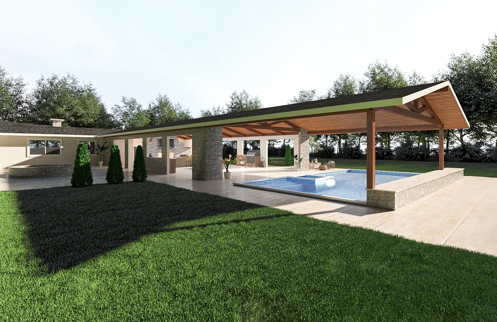 Pool House concept model By Design Si | Chico, CA